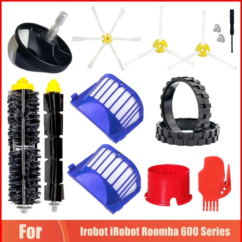 Hepa Filter Roller Side Brush Wheel Accessories For iRobot Roomba 600 ...