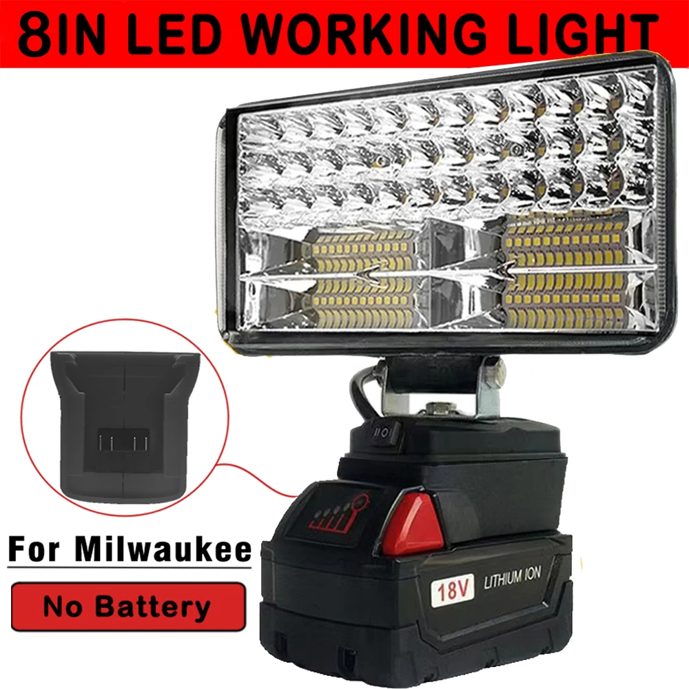 Led-Light-For-Milwaukee-18V-Battery-8In-Portable-Spotlights-Cordless ...