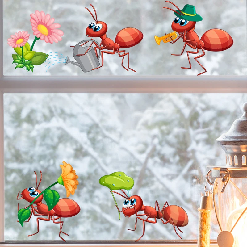 T311-Cute-Ants-Wall-Sticker-Kids-Room-Background-Home-Decoration-Mural ...
