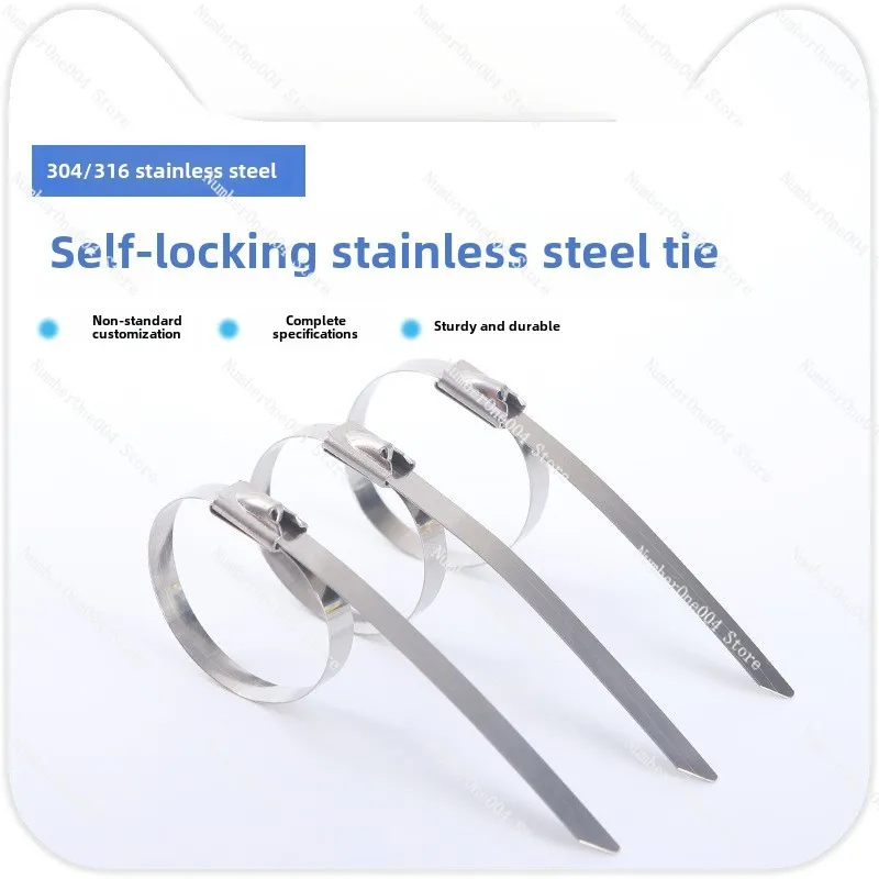 4.6MM Any Length 304 Stainless Steel Ball Self-locking Metal Cable Tie ...