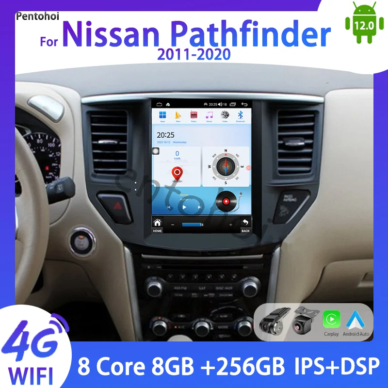 Pentohoi Car Radio For Nissan Pathfinder 2011-2020 Android 12 DVD Multimedia Video Player Stereo ...