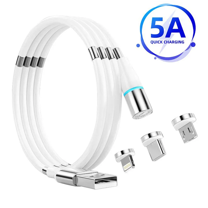 Magnetic Self Winding Cable Magnet Absorption Magic Rope Fast Charging ...