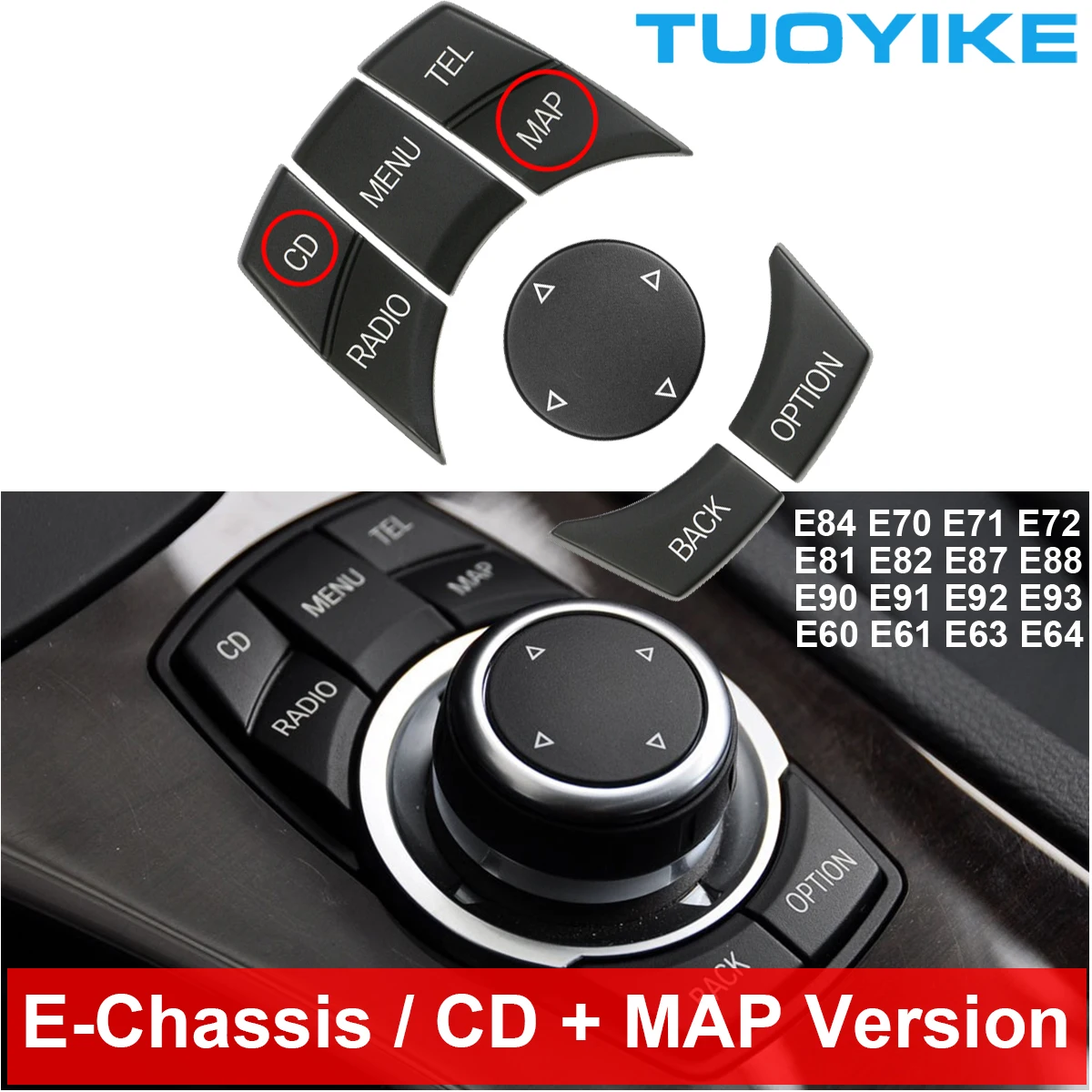 Car Central Console CIC i-Drive Multi-media Control Button For BMW 1 3 ...
