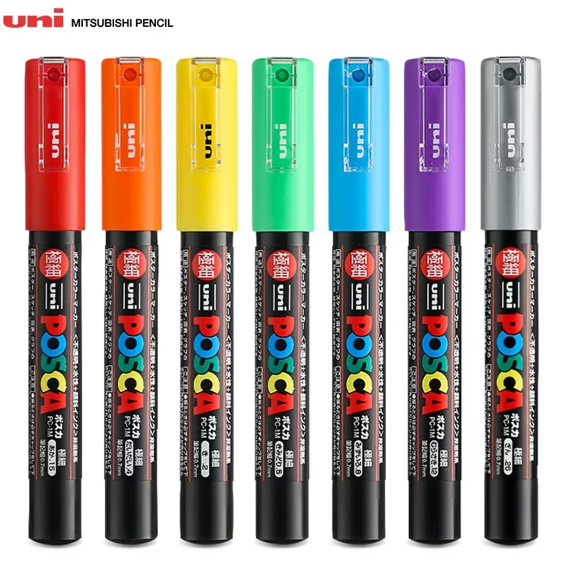 Uni Posca juego completo de rotuladores de pintura acrílica, juego de ...