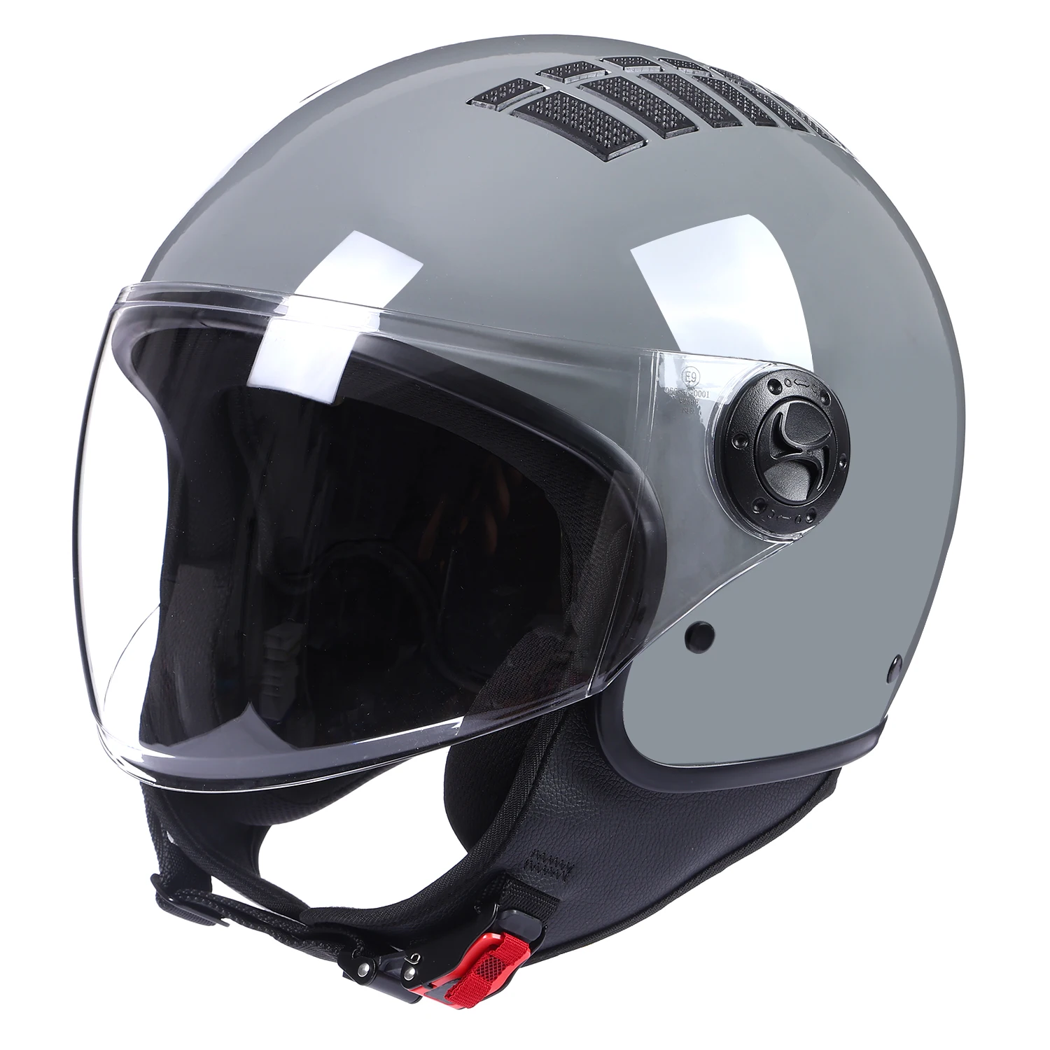 Summer ABS Shell DOT ECE 3/4 Motorcycle Helmet with Single Visor Moto ...