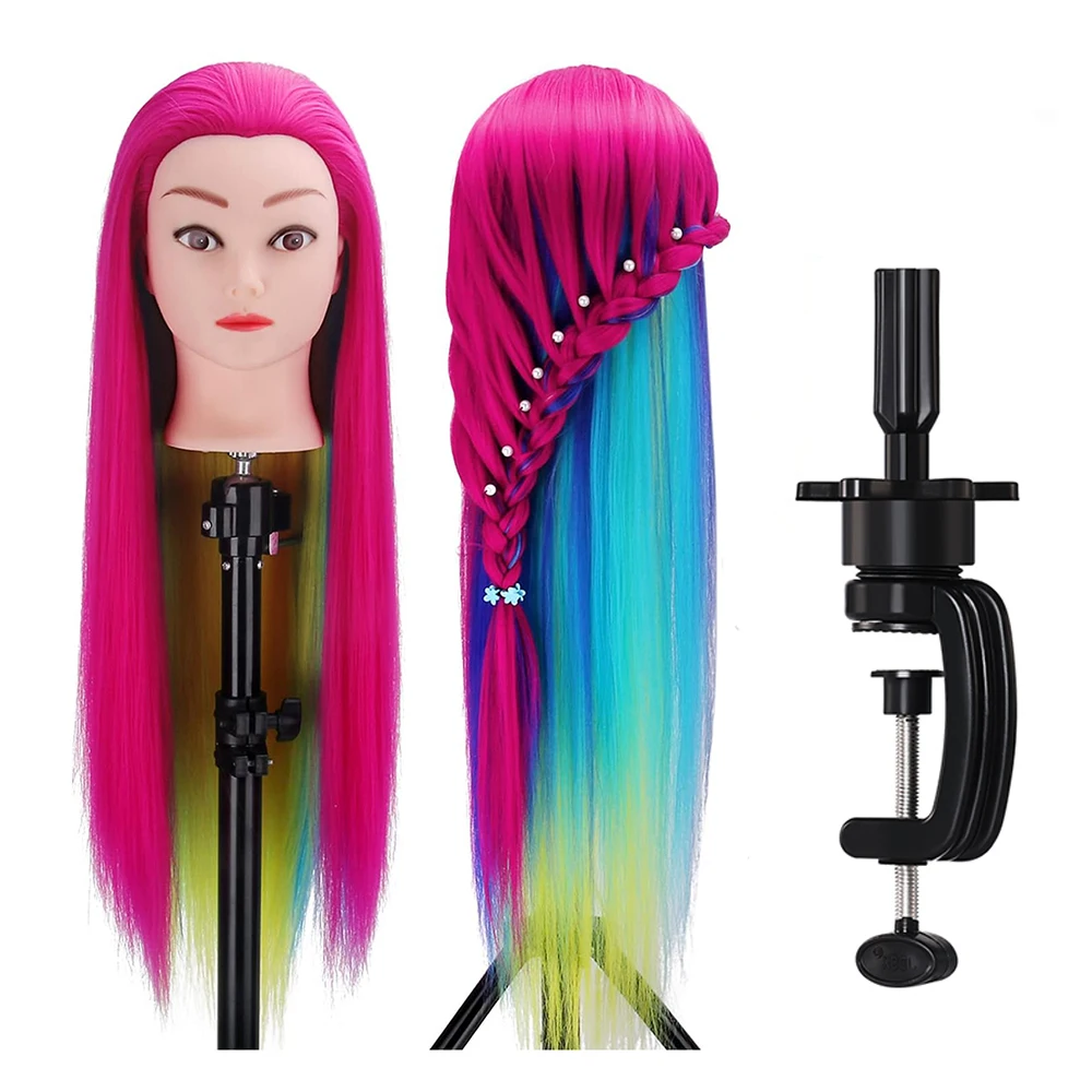 Colorful Hair Mannequin Manikin Head Cosmetology Doll Head Practice ...