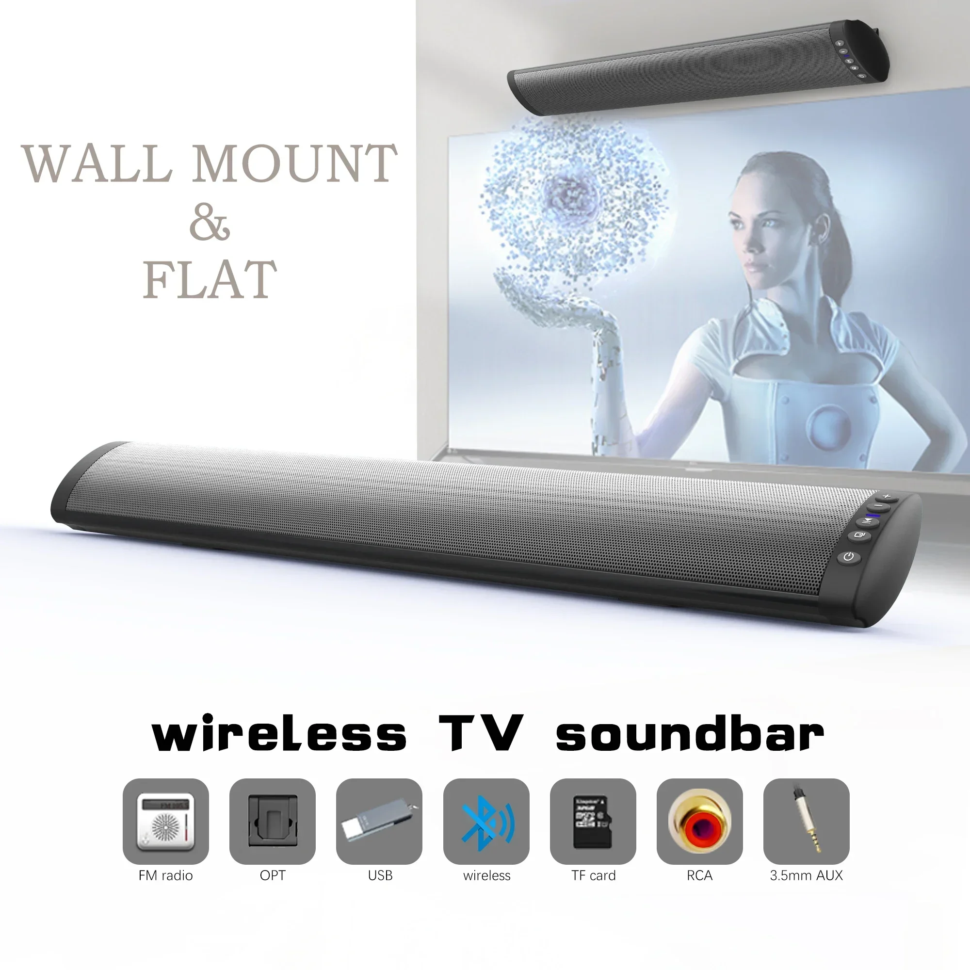 BS-41-FM-Radio-Wireless-TV-SoundBar-Portable-Bluetooth-Speaker-Wall ...