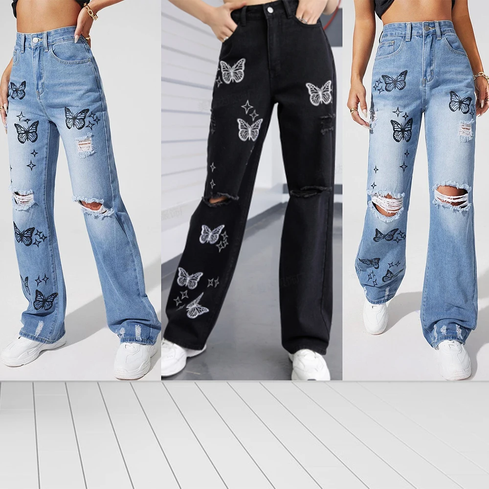 Women-Y2K-Embroidered-Jeans-Women-s-Fashion-Casual-Streetwear-Jeans-Y2K-Pants-Embroidered ...