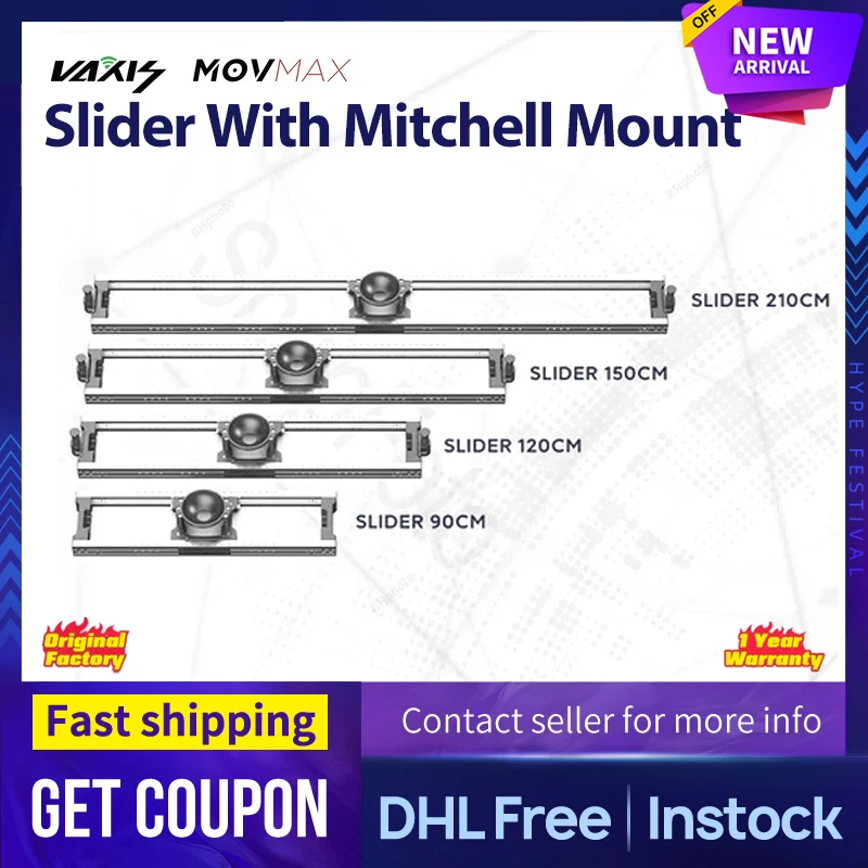 Vaxis-MOVMAX-Slider-With-Mitchell-Mount-90CM-120CM-150CM-210CM-Camera ...