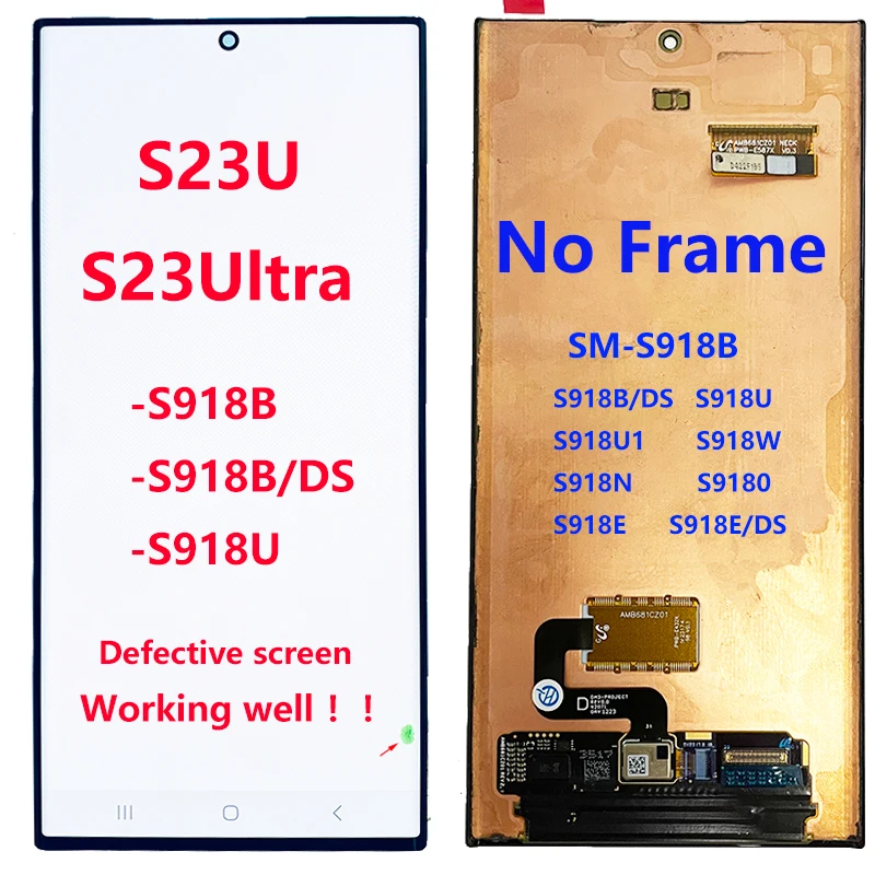6.8inch S23ultra LCD display screen AMOLED material suitable for ...