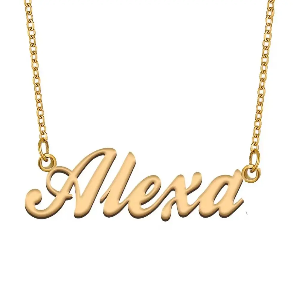 Alexa-Name-Necklace-for-Women-Stainless-Steel-Nameplate-Pendant-Jewelry ...