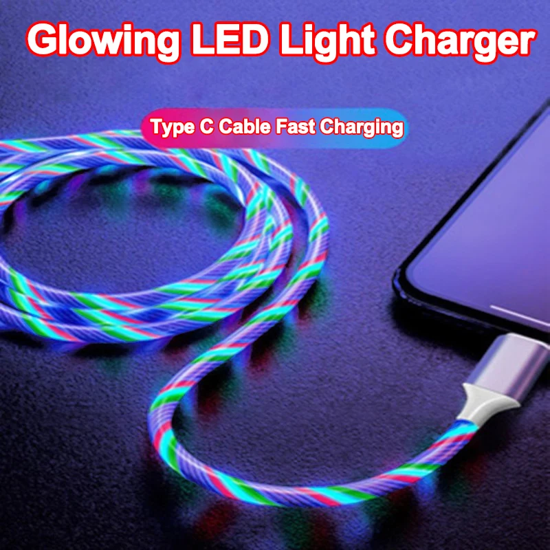 Glowing-LED-Light-Charger-USB-Type-C-Cable-for-Xiaomi-Redmi-Samsung ...