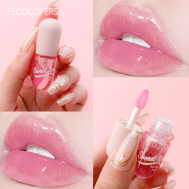 Pecolovers água gloss labial glaze vidro transparente óleo labial à ...