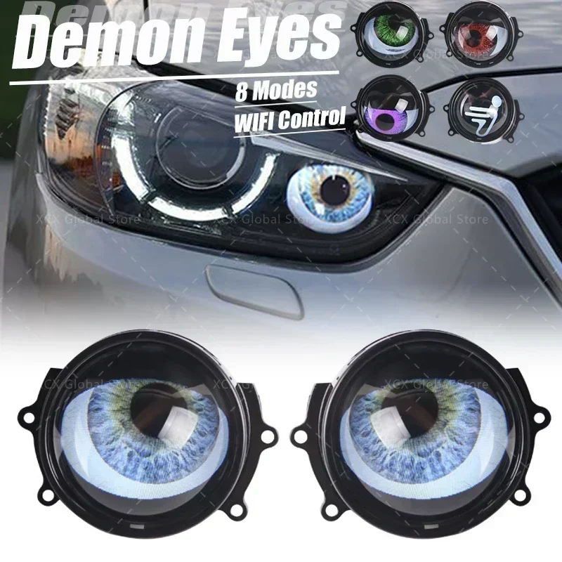2024-New-Dynamic-3-Inch-Devil-Eyes-Lens-Lights-for-12v-Car-WIFI-Control ...