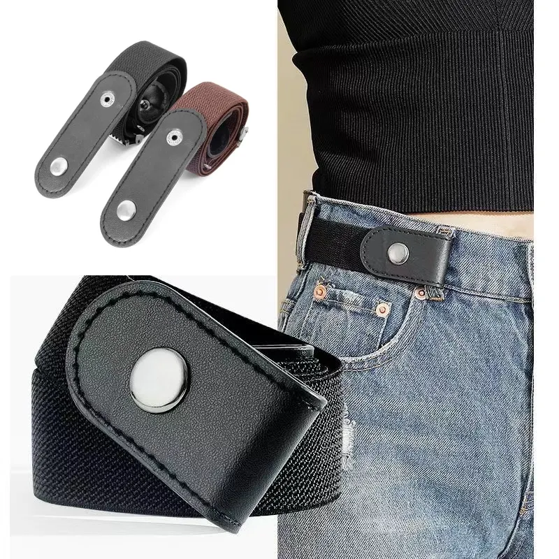 New-Adjustable-Belts-Women-Buckle-Free-Waist-Jeans-Pants-Stretch ...