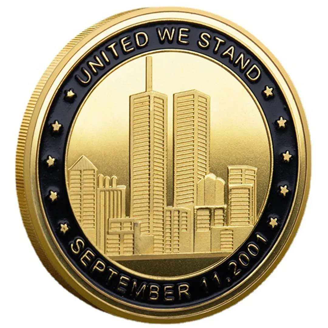 World-Trade-Center-Twin-Towers-commemorative-gold-coin-New-York-Skyline ...