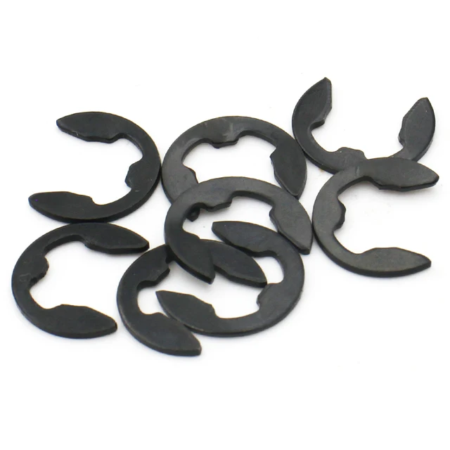 Black Steel Washers 65mn Steel E Clip Circlip Retaining Rings - 10pcs ...