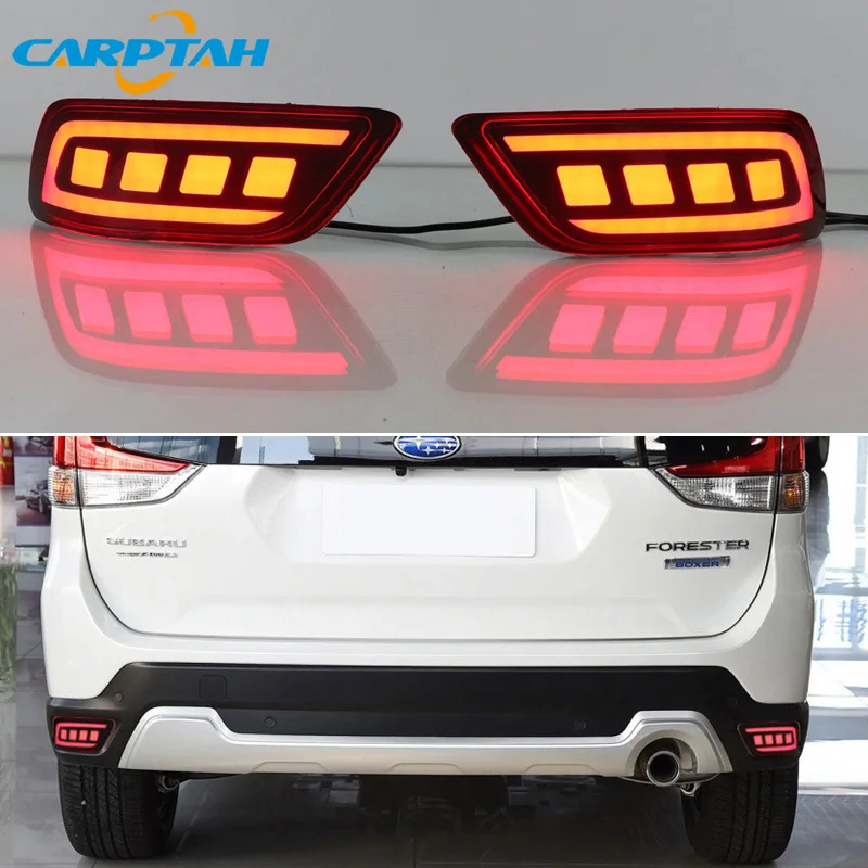 2PCS LED Bumper Reflector Light For Subaru Forester 2019-2023 3-in-1 ...
