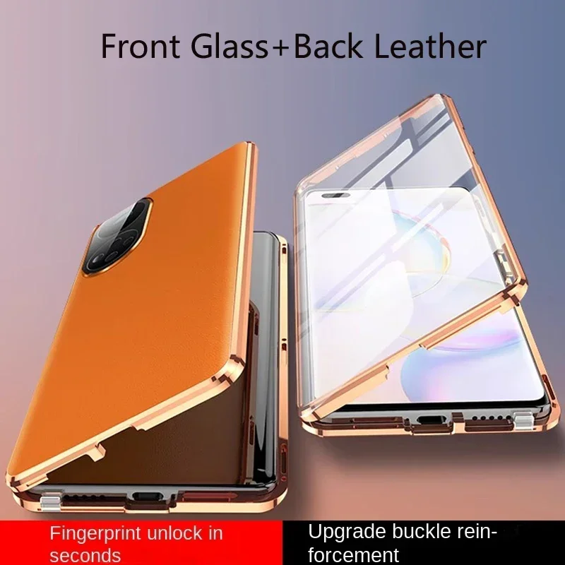 Full Lens Protection Leather Tempered Glass Cover Cases for Huawei Nova ...