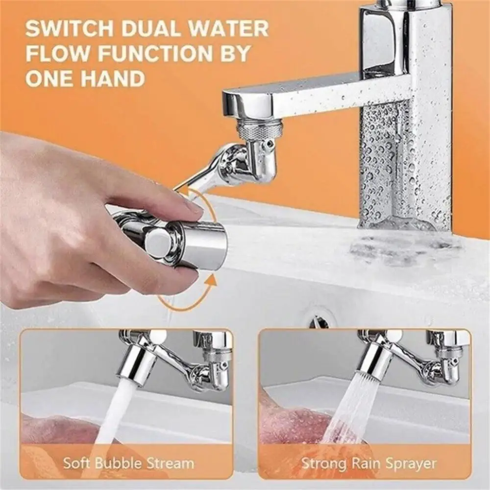 Robotic Arm 1080 Degree Rotation Extender Kitchen Washbasin Faucet ...
