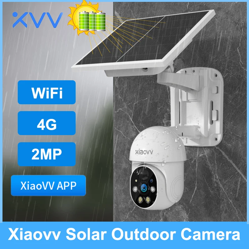 Xiaovv Solar Outdoor Camera 4g Wifi 1080p Ptz Video Surveillance ...