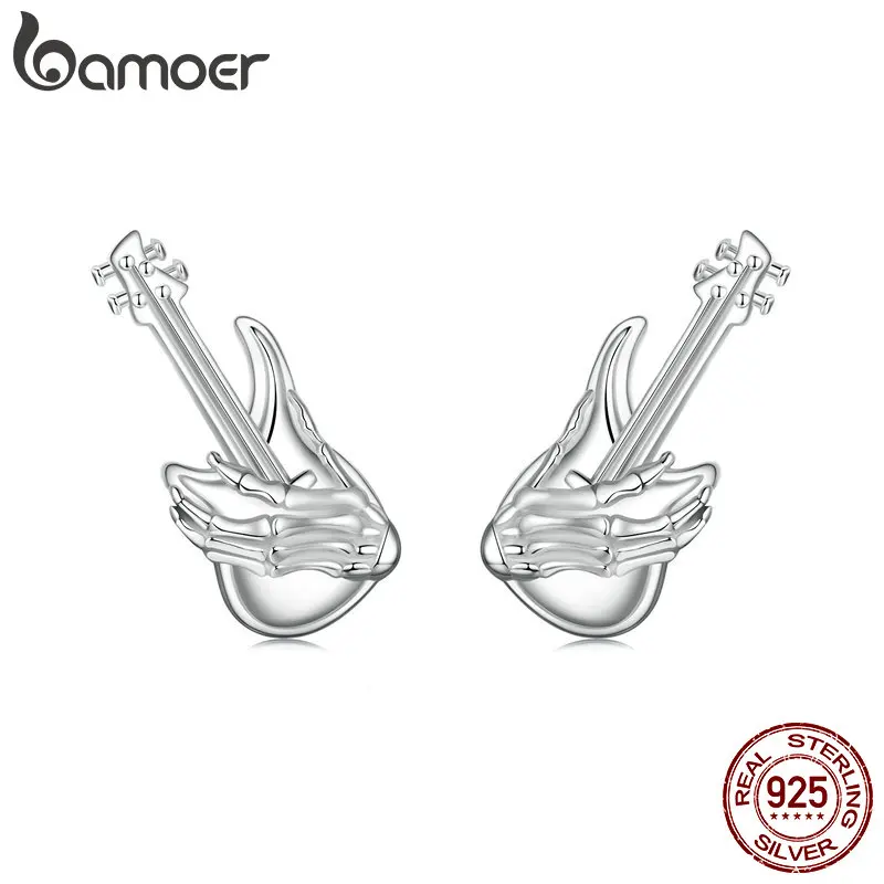 BAMOER-Brincos-de-m-o-caveira-para-mulheres-pequenos-tachas ...