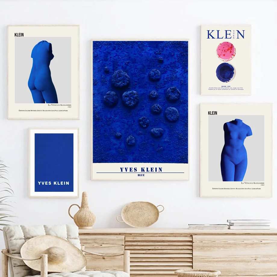 Abstract-Yves-Klein-Blue-Exhibition-Gallery-Wall-Art-Canvas-Painting ...