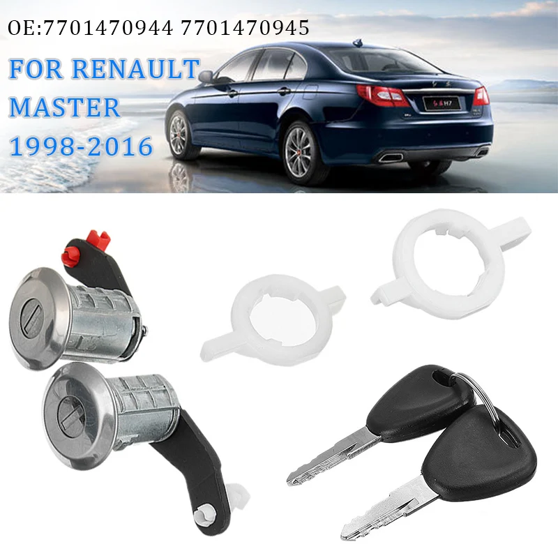 New Left Right Car Door Lock Barrel Cylinder with 2 Keys for RENAULT ...