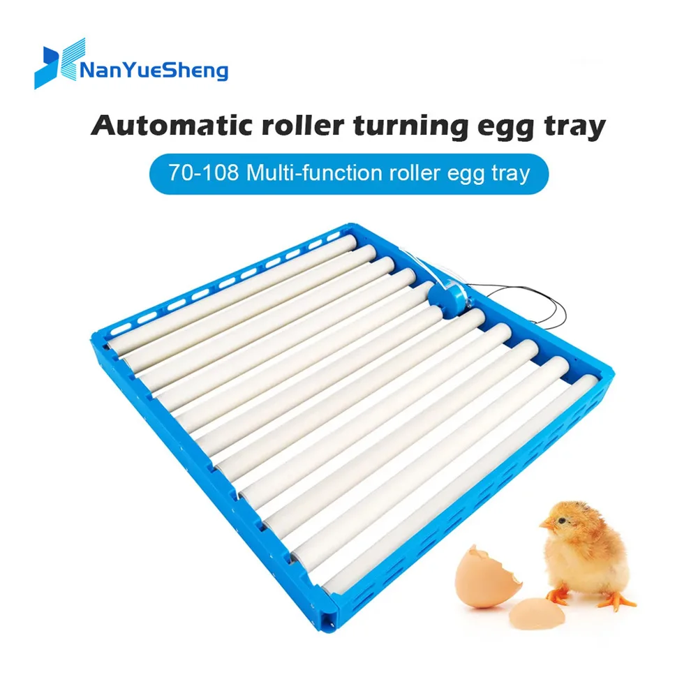 Automatic 360 Degree Rotary Egg Turner Roller Tray 70 Eggs Hatching ...
