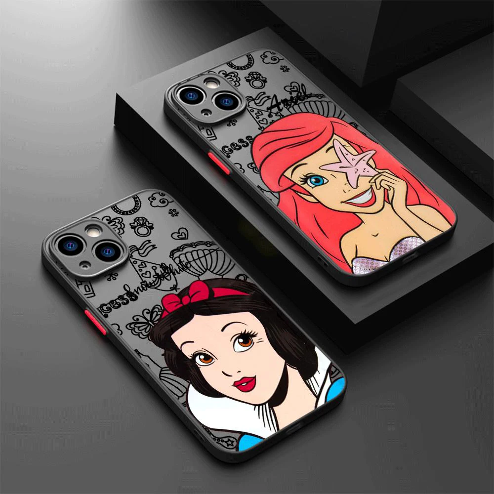 Luxury-Hard-Matte-Disney-Princess-Phone-Case-For-Xiaomi-Redmi-Note-12 ...