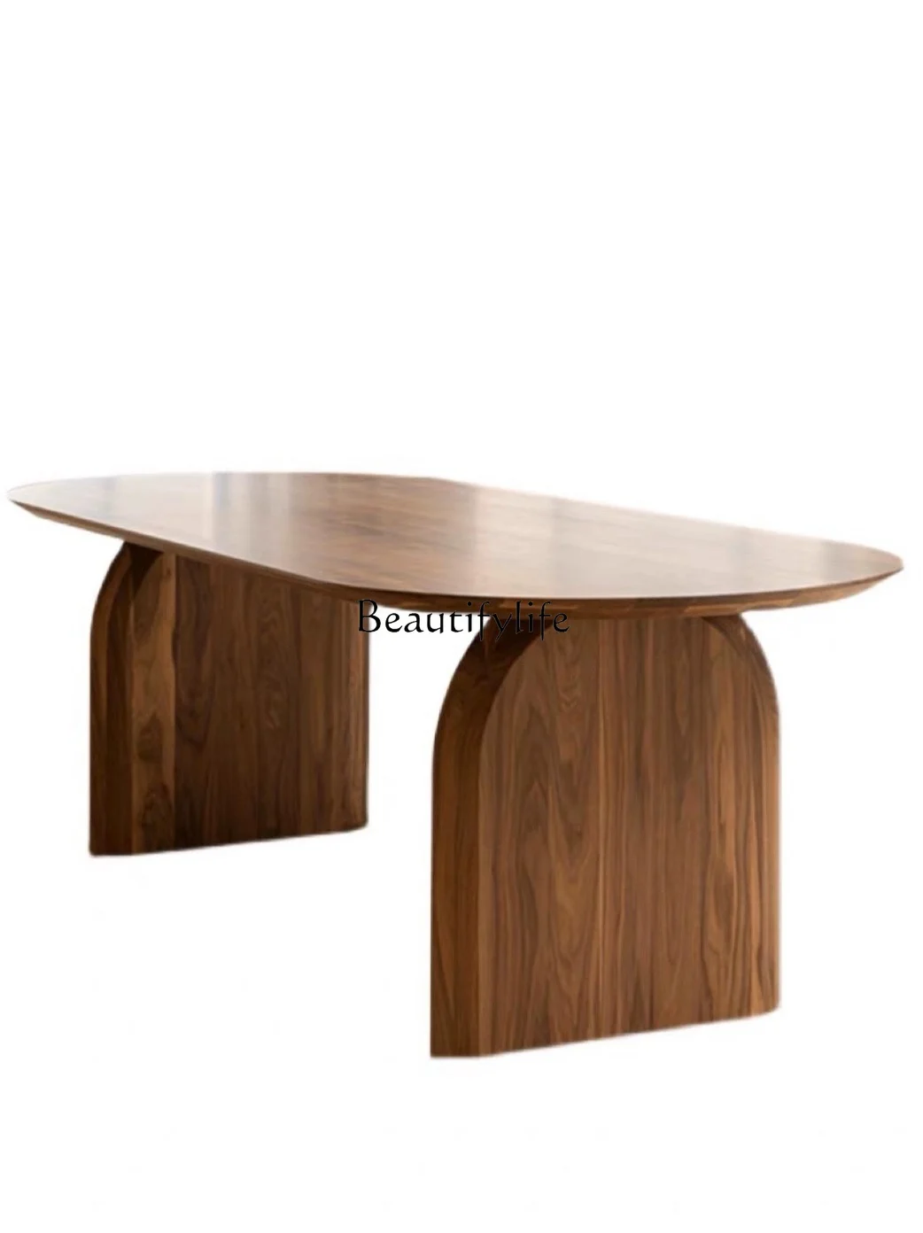 Solid-Wood-Ellipse-Dining-Table-Modern-Home-Rectangular-Dining-Table ...