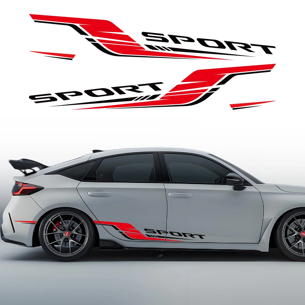 Car Sticker For Honda Type-R Door Side Stickers Kit Wrapping Vinyl Film ...