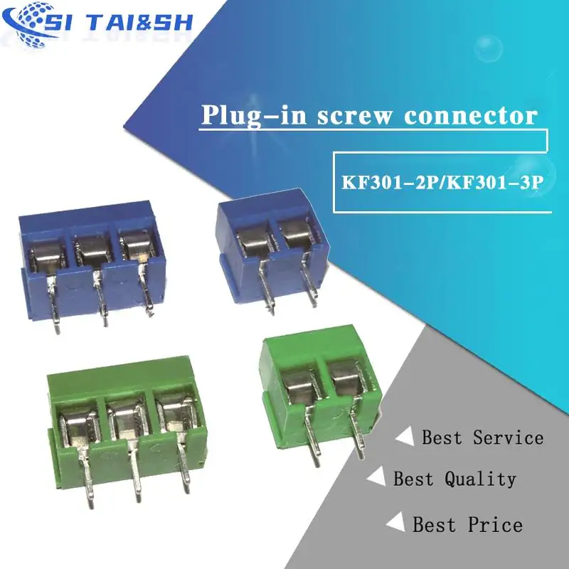 20pcs Kf301-2p/kf301-3p Kf301-5.0-2p Kf301-5.0-3p Kf301 5.08mm Plug-in ...