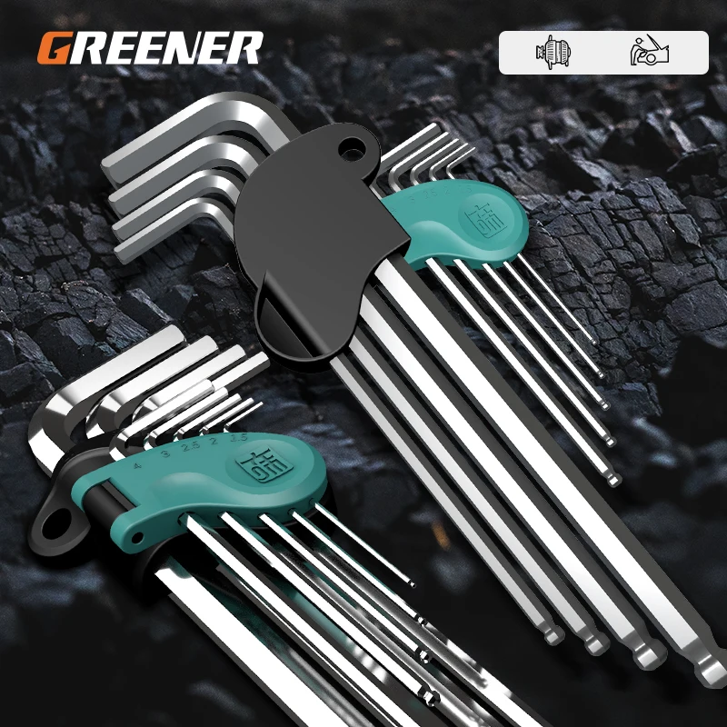 GREENER-7PCS-DoubleEnd-L-Type-Screwdriver-Hex-Wrench-Set-Allen-Key ...