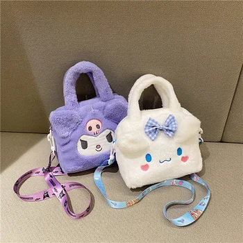 Sanrio Plush Bag Kawaii Kuromi Cinnamoroll Melody Cartoon Anime Handbag ...
