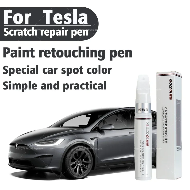 For Tesla Model 3 Y X S Paint Repair Pen Black Pearl White Varnish pen ...