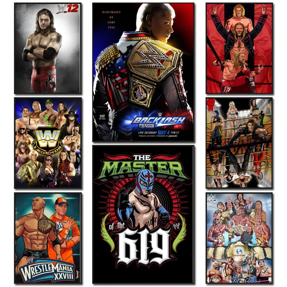 W-WWE-Poster-Paper-Print-Home-Living-Room-Bedroom-Entrance-Bar ...