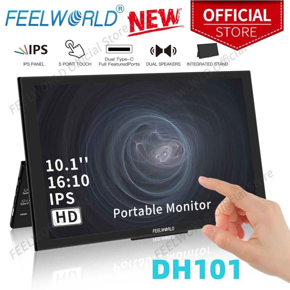 Feelworld Dh101 10.1" Touch Screen Panel Portable Monitor Usb Type-c ...