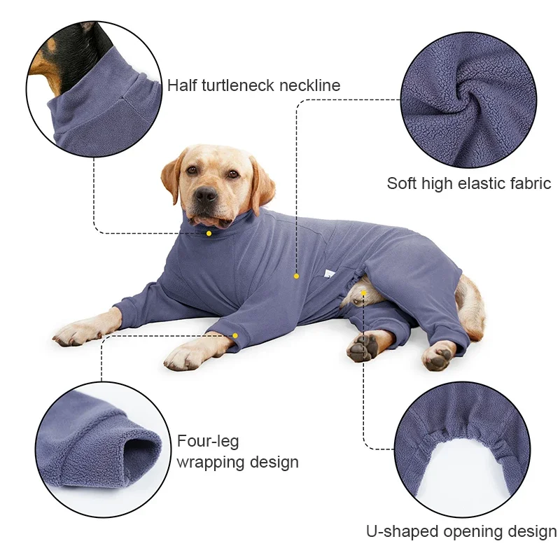 Xs-3XL Winter Pet Dog Clothes Dogs Sweatshirt Warm Flannel Dog Pajamas ...
