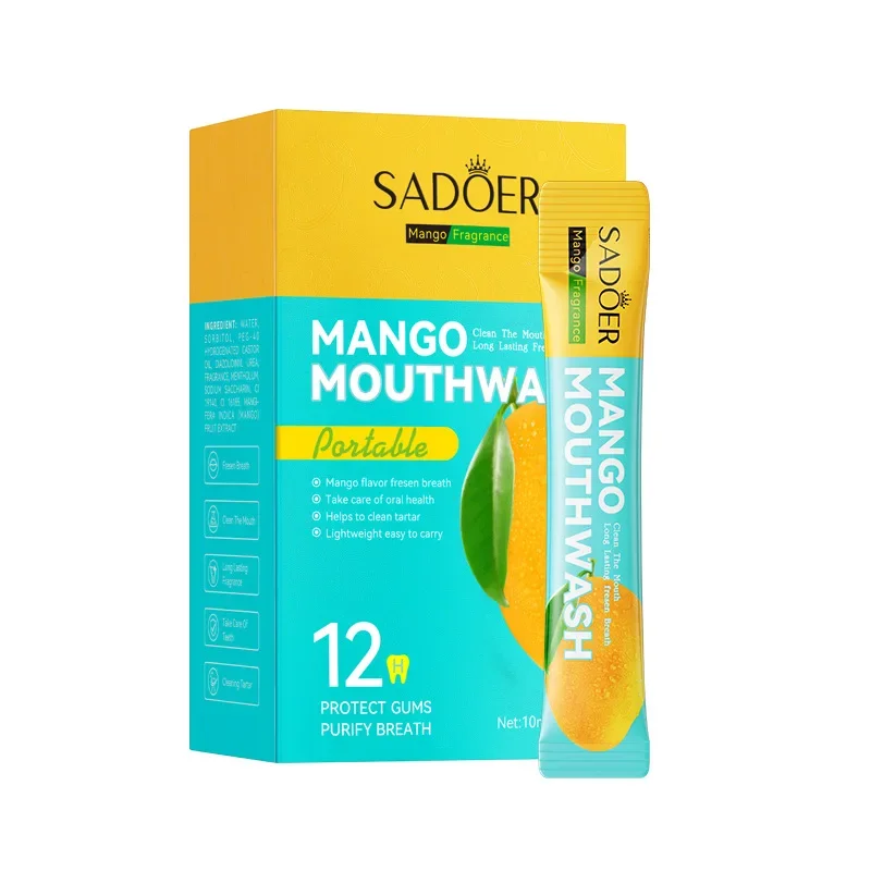 Mango-Flavor-Mouthwash-Teeth-Whitening-Fresh-Oral-20PCS-Portable-Cleans ...