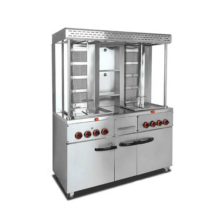 Home using vertical rotating rotisserie broiler black electric shawarma ...