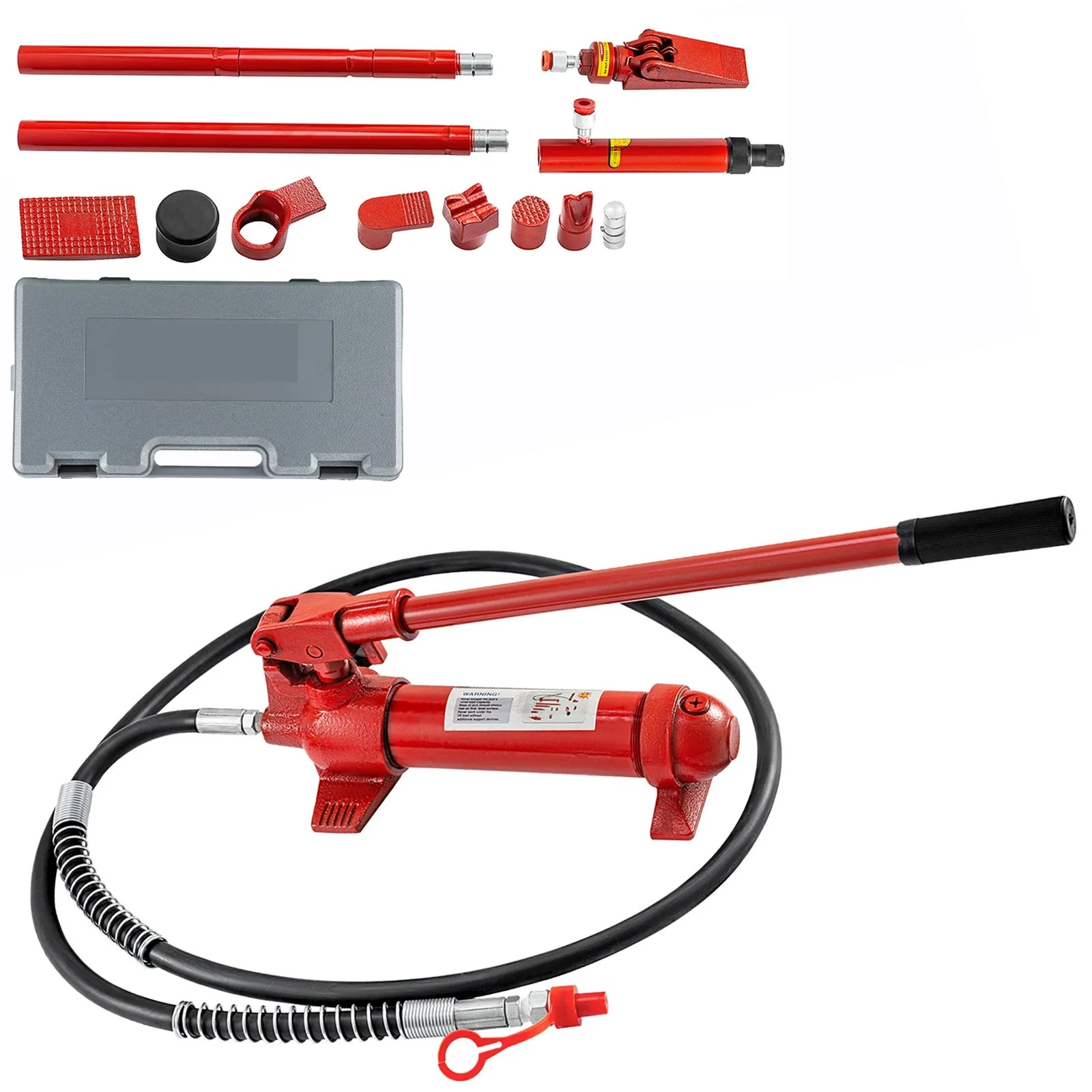 4-Ton-8800-LBS-Porta-Power-Hydraulic-Jack-Repair-Tool-Kit-Portable ...