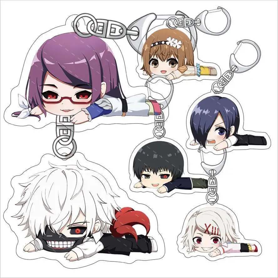 Kaneki-Ken-Anime-Keychain-Women-Men-Key-Chain-Cartoon-Double-Sided ...