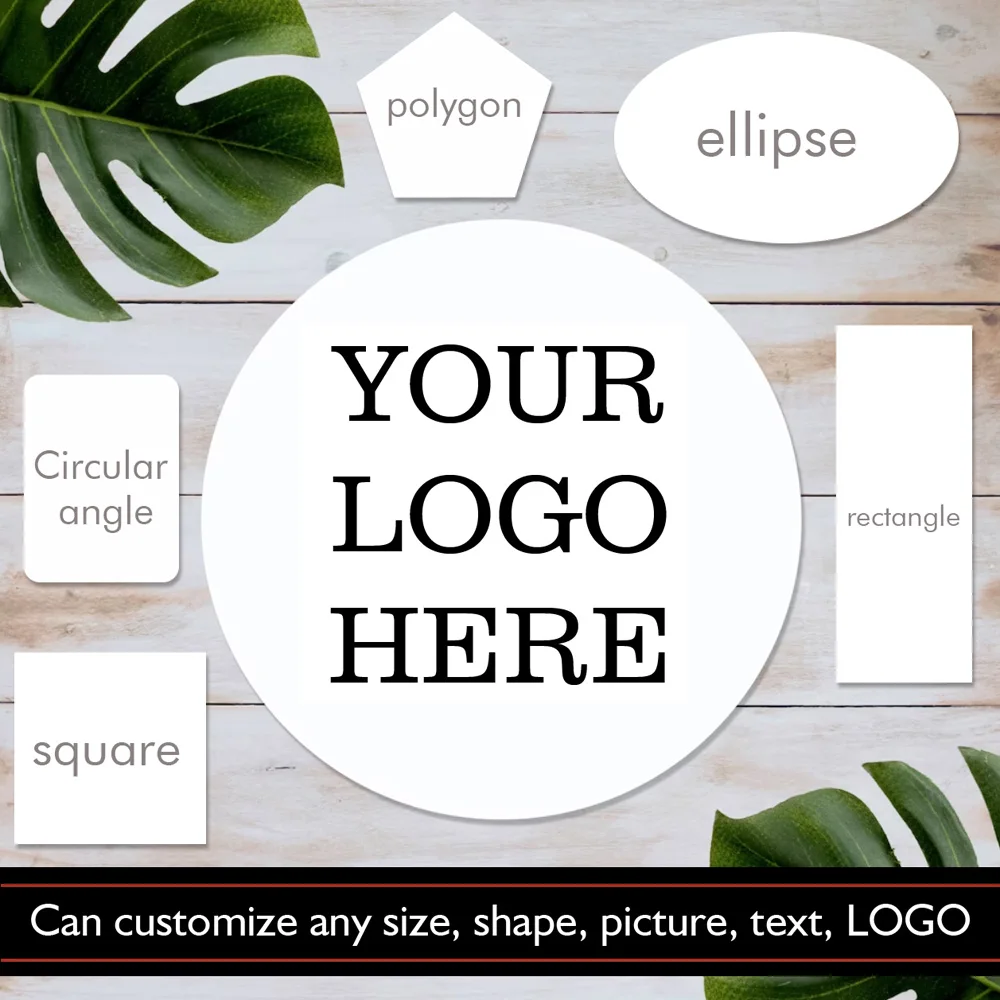 100pcs Custom Logo Stickers Labels,Personalized Business,Product Labels ...