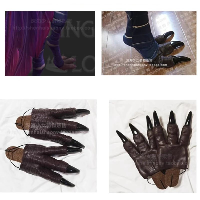 LOL Cosplay Rakan and Xayah Shoes Cosplay Costume Accessories Feather ...