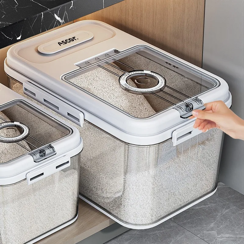 Rice bucket Household rice tank Insect-proof and moisture-proof sealed ...