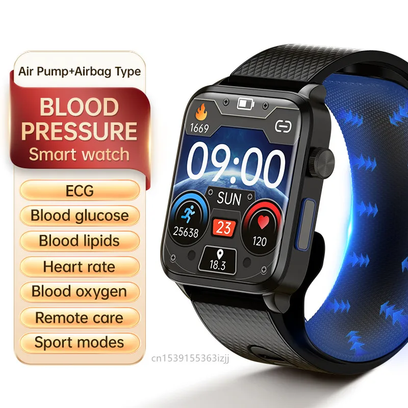 Smart-Watch-P300-Air-Pump-Airbag-Precise-Blood-Pressure-Measurement-ECG ...