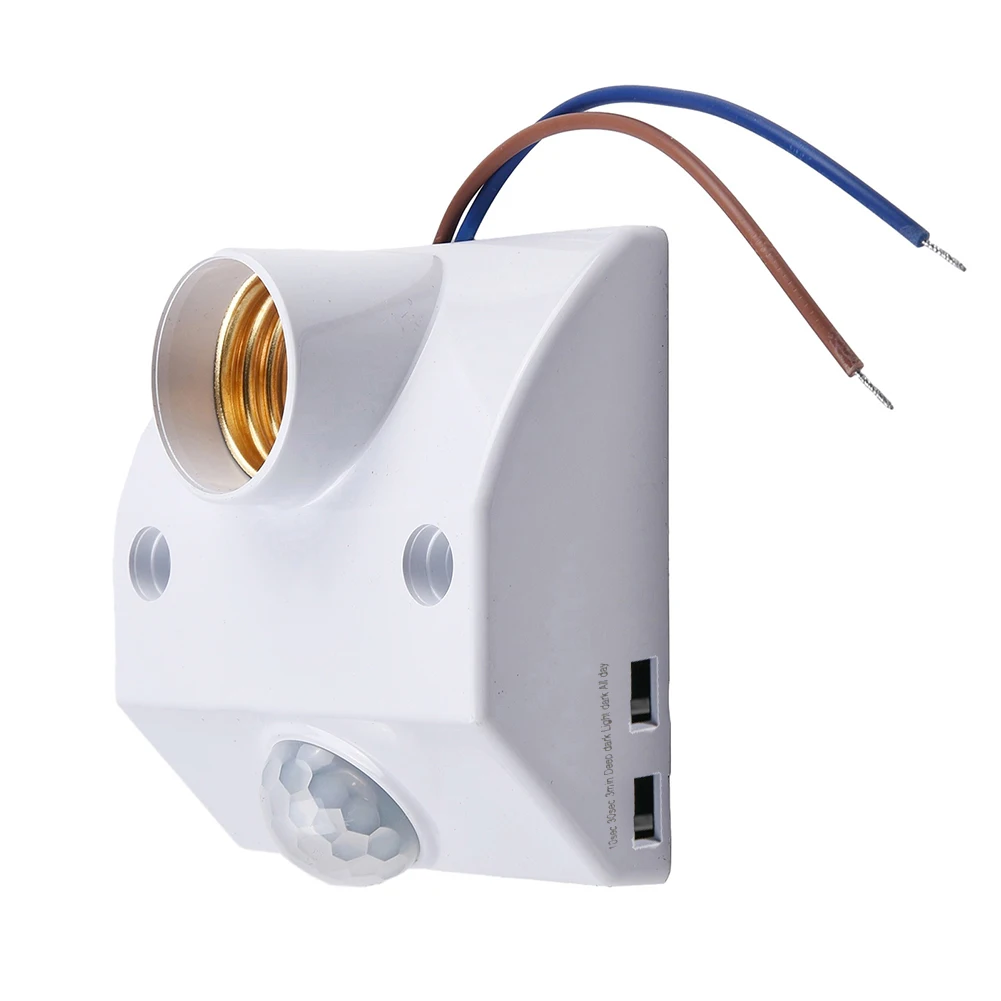 1pc PIR Human Body Induction Lamp Holder For E27 Bulbs AC110-240V ...