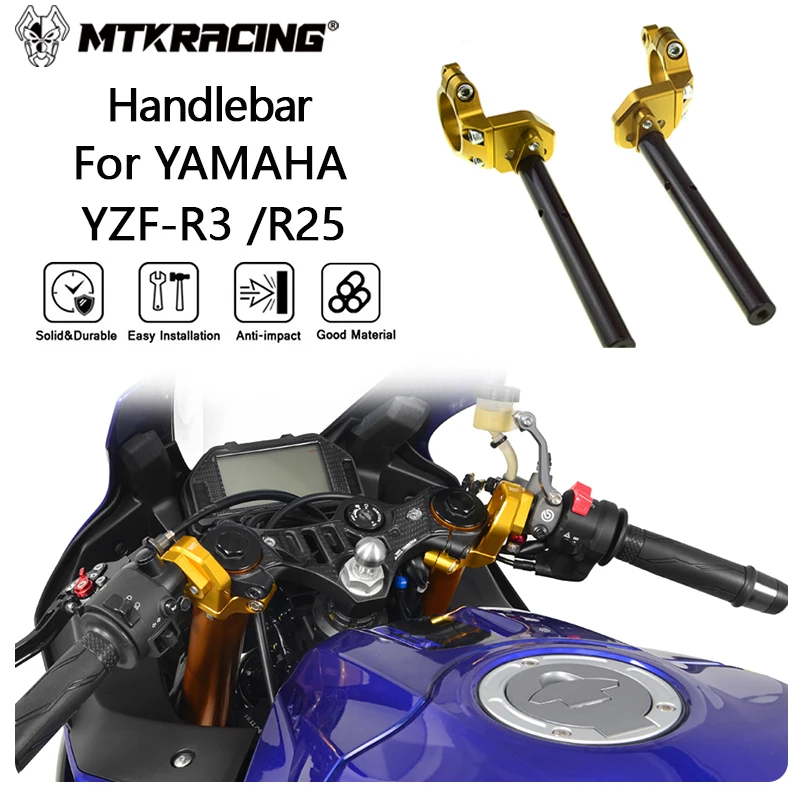 MTKRACING-Handlebar-For-YAMAHA-YZF-R3-R25-2018-2024-Handlebar-Racing ...