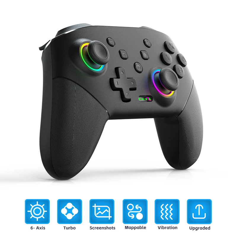 Data-Frog-Controlador-sem-fio-Switch-Pro-OLED-Gamepad-para-PC-Joystick ...